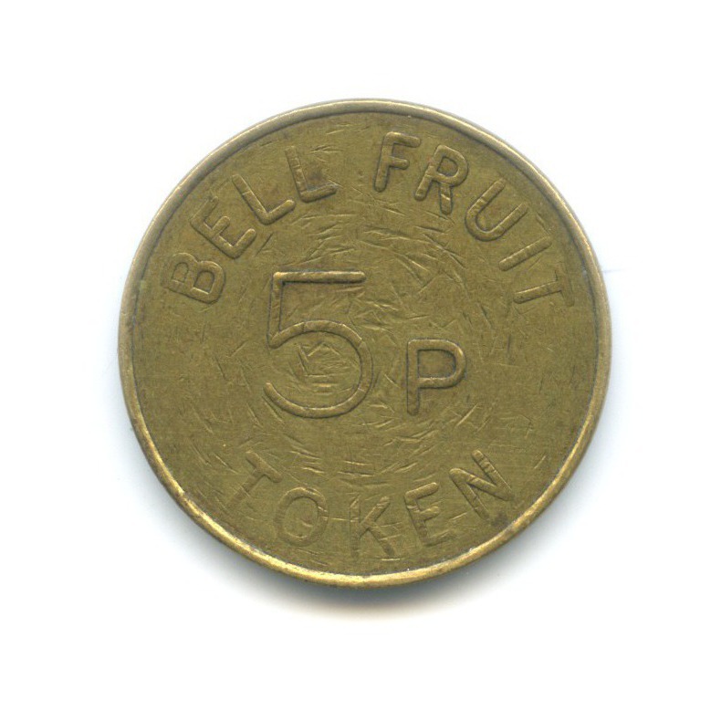 Жетон Bell Fruit Token 5p. Великобритания. Лот №1531. Аукцион №14. – ANUMIS