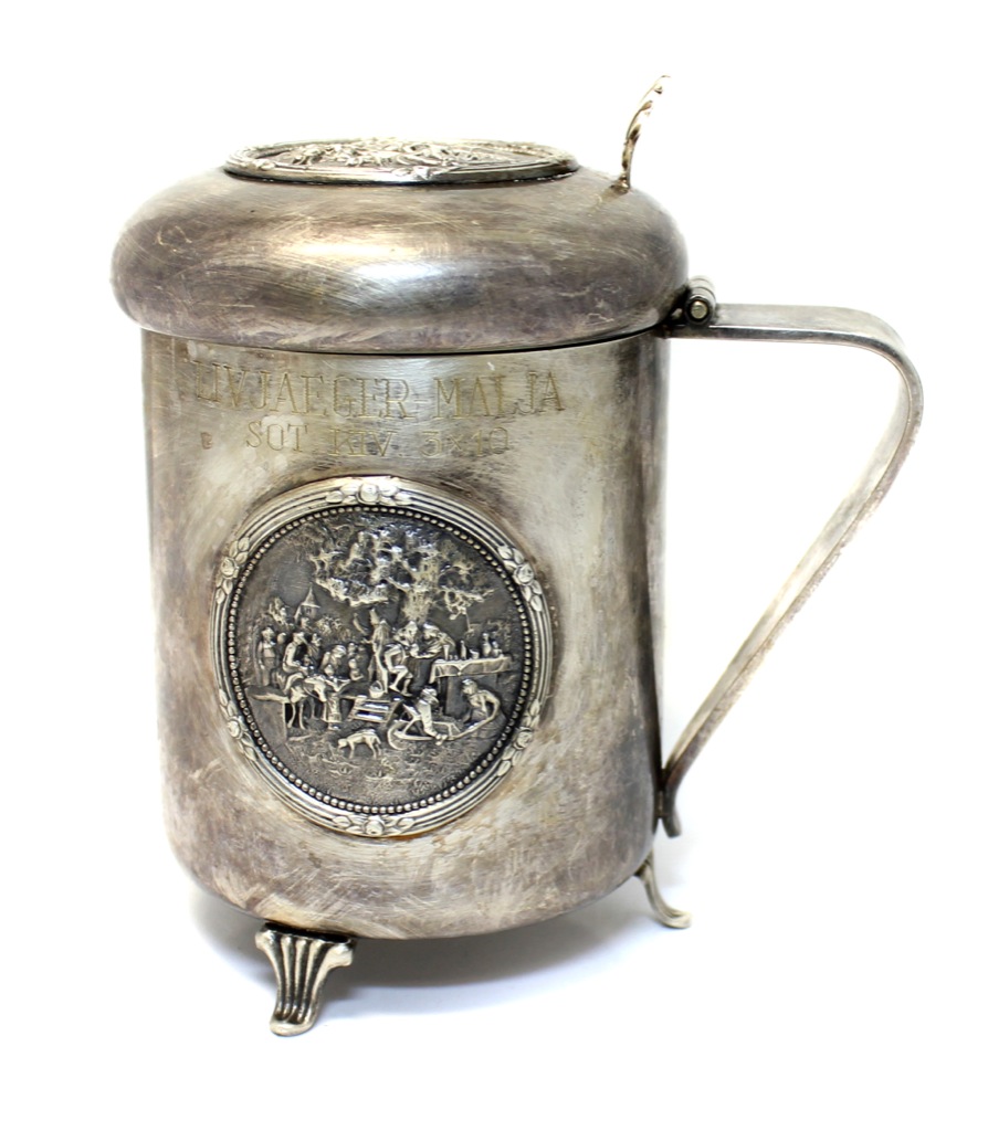 Кружка «Liv Jaeger-Malja «Sot. Kiv. 3×10» (14 см)». Финляндия. Лот ...