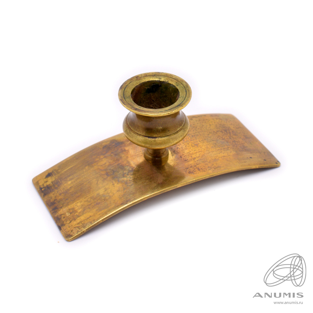 Подсвечник на одну свечу Латунь Размер 12×5 см. Российская Империя. Лот ...