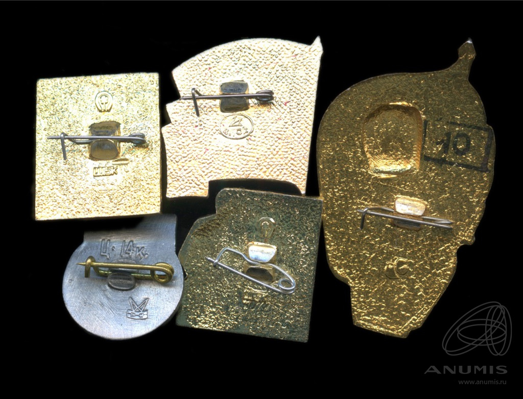 Лот патриотических знаков «XXVII Съезд КПСС» 5 шт Al все разные 1986 ...